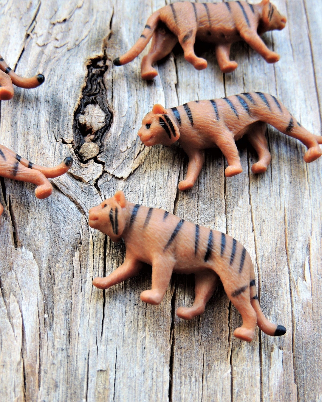MINIATURE ANIMALS TIGER Figure Figurine Micro Mini Tigers Fairy Garden ...