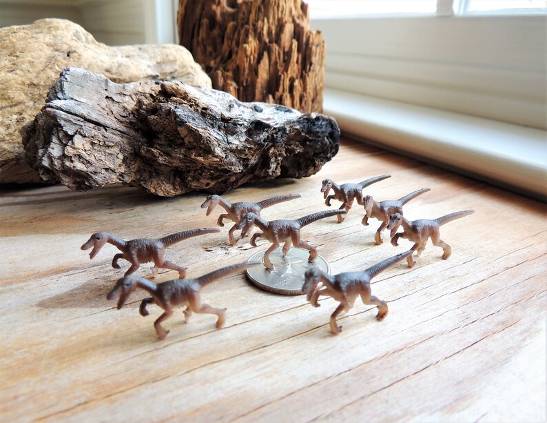 TINY MINIATURE DINOSAUR Raptor Figurine Figure Fairy Garden - Etsy