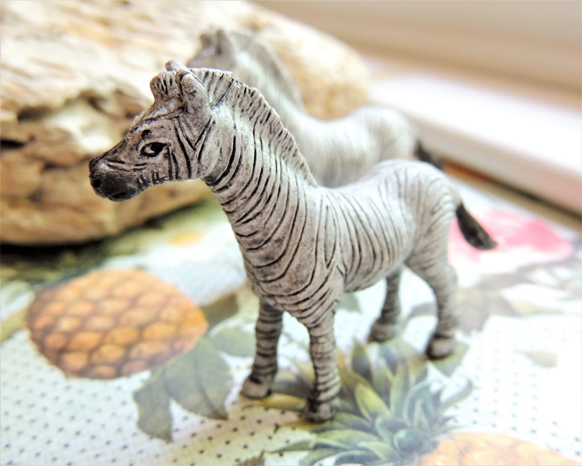 MINIATURE ZEBRA Animal Figures Figurines Mini Fairy Gardens - Etsy