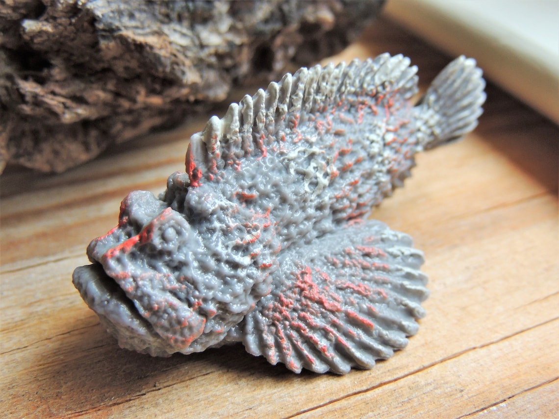 Miniature STONE FISH Sea Animals Figure Figurine Dollhouse | Etsy