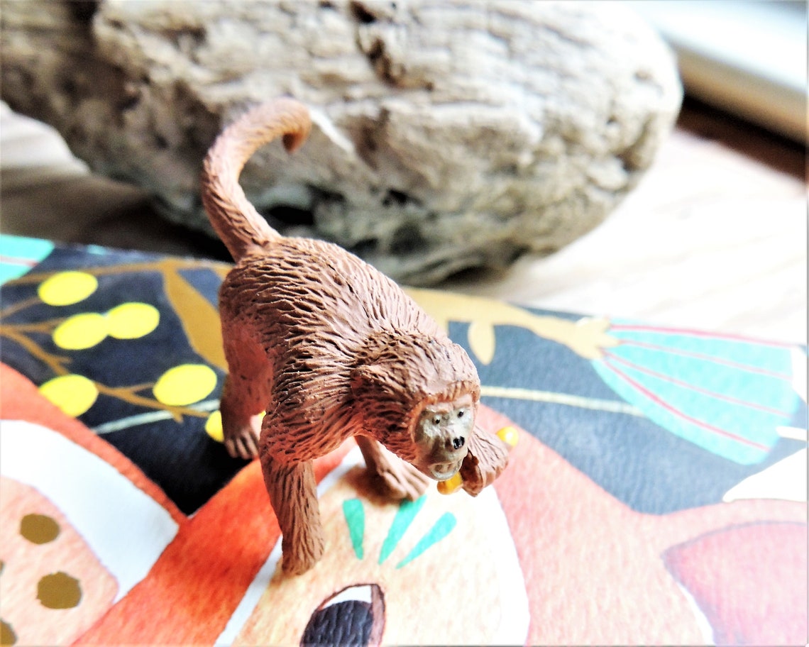 MINIATURE ANIMALS Capuchin Monkey Plastic Animal Figure - Etsy