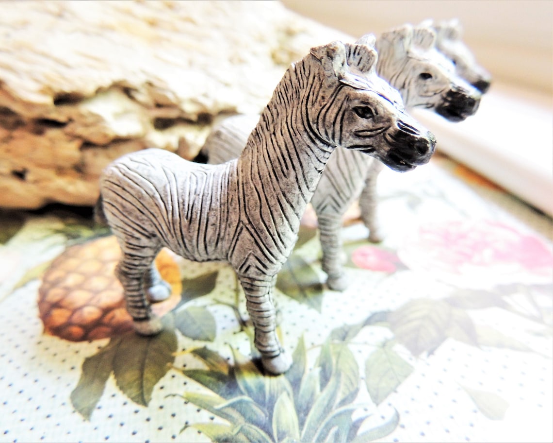 MINIATURE ZEBRA Animal Figures Figurines Mini Fairy Gardens - Etsy