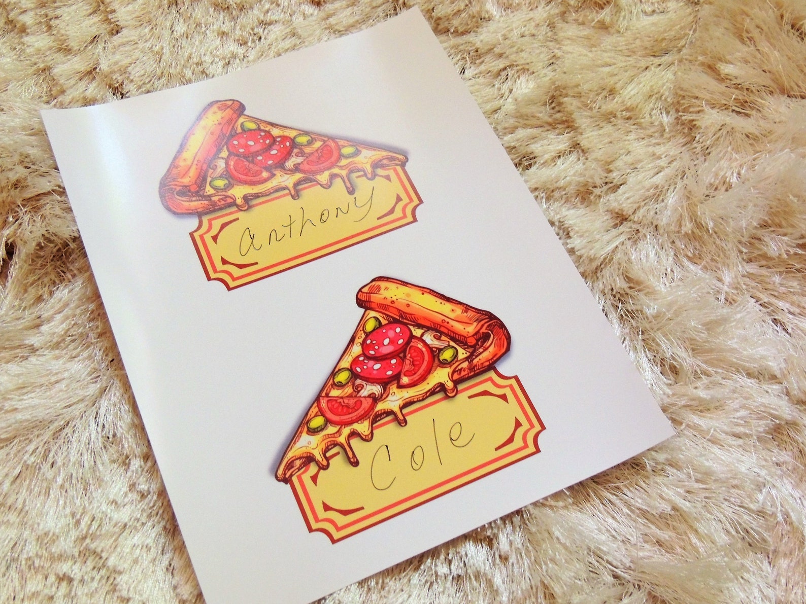 Pizza Slice PRINTABLE PDF RA Door Decs Student Desk Name Plates Name ...