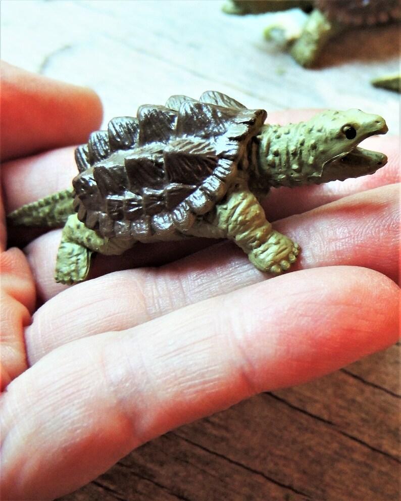 MINIATURE SNAPPING TURTLE Animal Figurine Figures Dollhouse Diorama ...