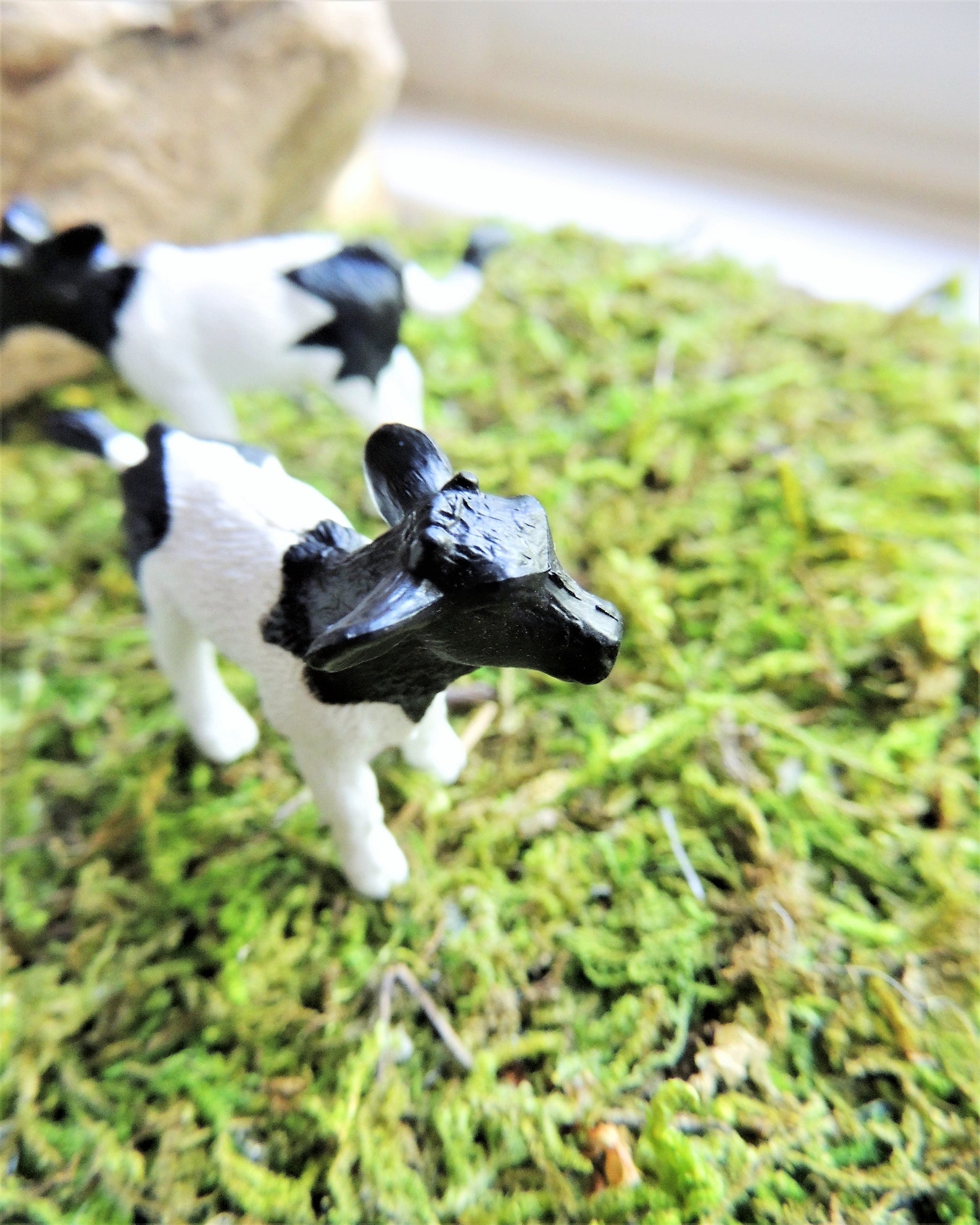 MINIATURE COW CALF Holstein Cattle Farm Animal Plastic Figures - Etsy