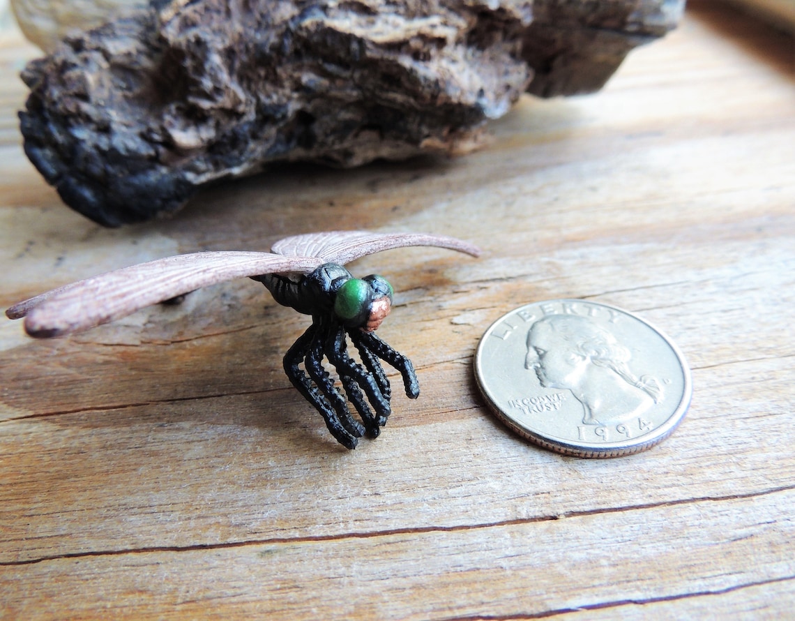 Miniature DRAGONFLY Insect Animals Figure Figurine Dollhouse - Etsy