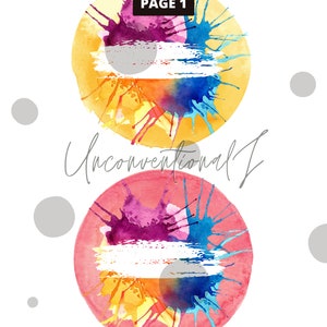 Watercolor Paint Splatter PRINTABLE PDF RA Door Decs Student Desk Name ...