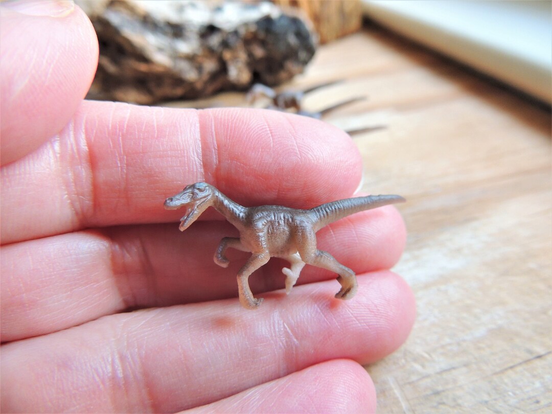 TINY RAPTOR MINIATURE Dinosaur Dino Figurine Figure Fairy Garden ...