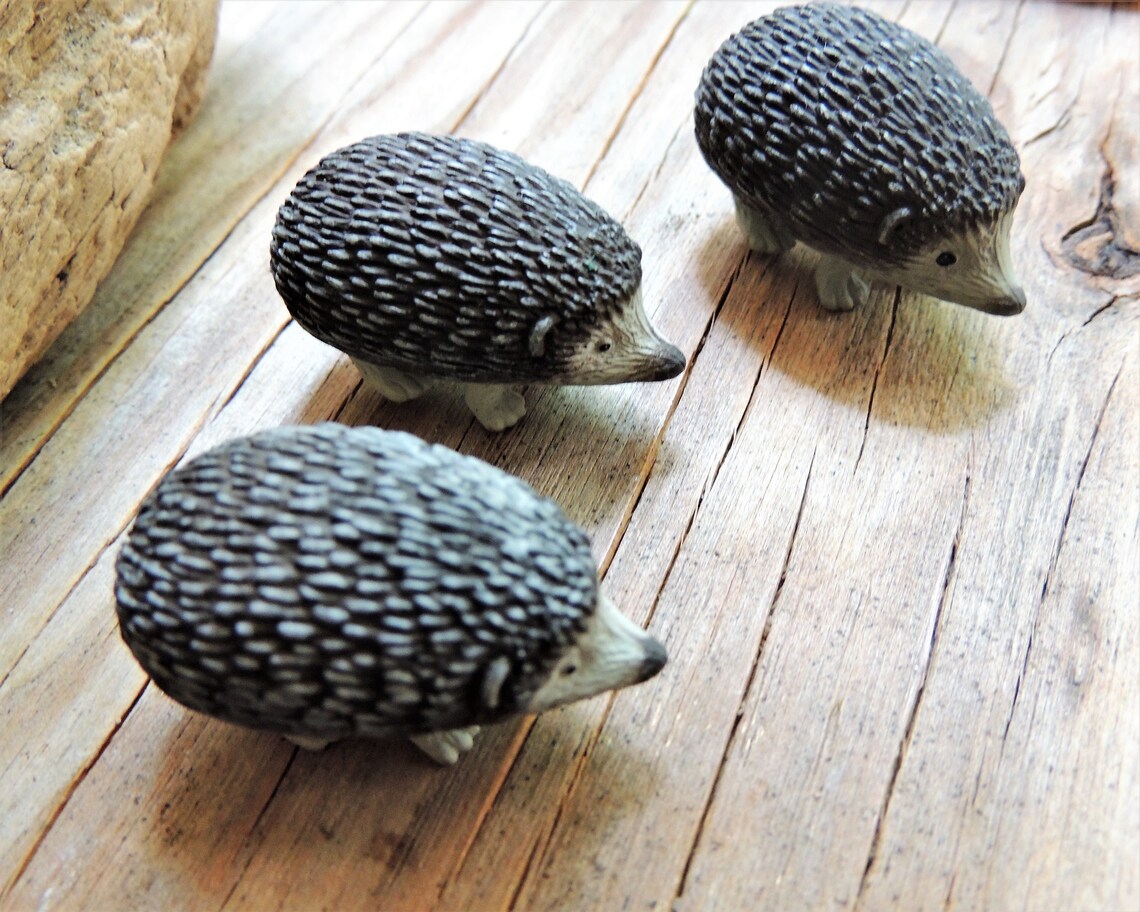 MINIATURE HEDGEHOG Animals Plastic Toy Figures Figurine | Etsy