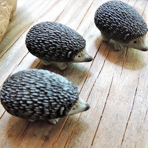MINIATURE HEDGEHOG Animals Plastic Toy Figures Figurine Dollhouse ...