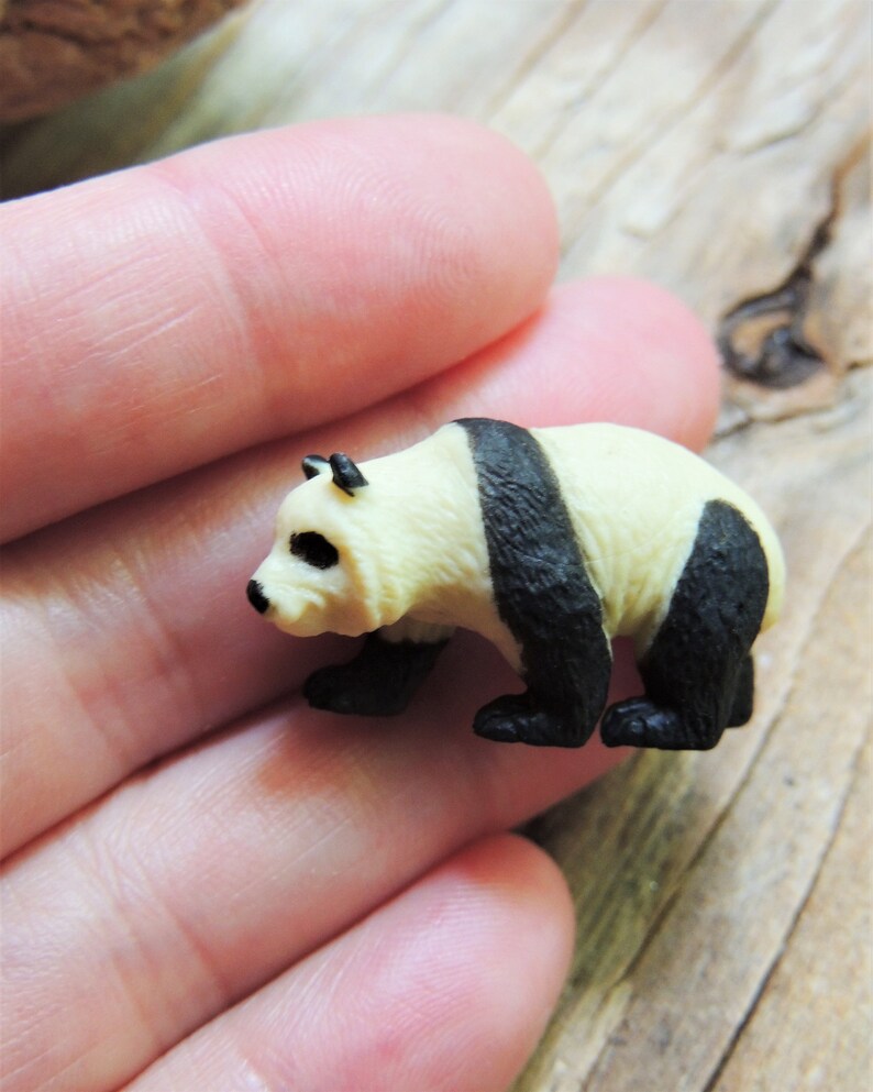 MINIATURE PANDA Bear Animal Mini Figurines Figure Dollhouse - Etsy