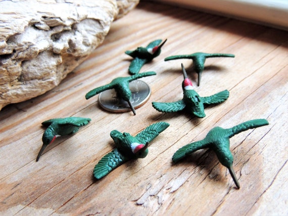 Tiny MINIATURE HUMMINGBIRD Animals Figurines Figures Dollhouse - Etsy