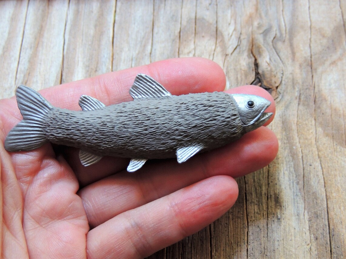 MINIATURE FURRY TROUT Fur-bearing Fish Plastic Toy Figures - Etsy