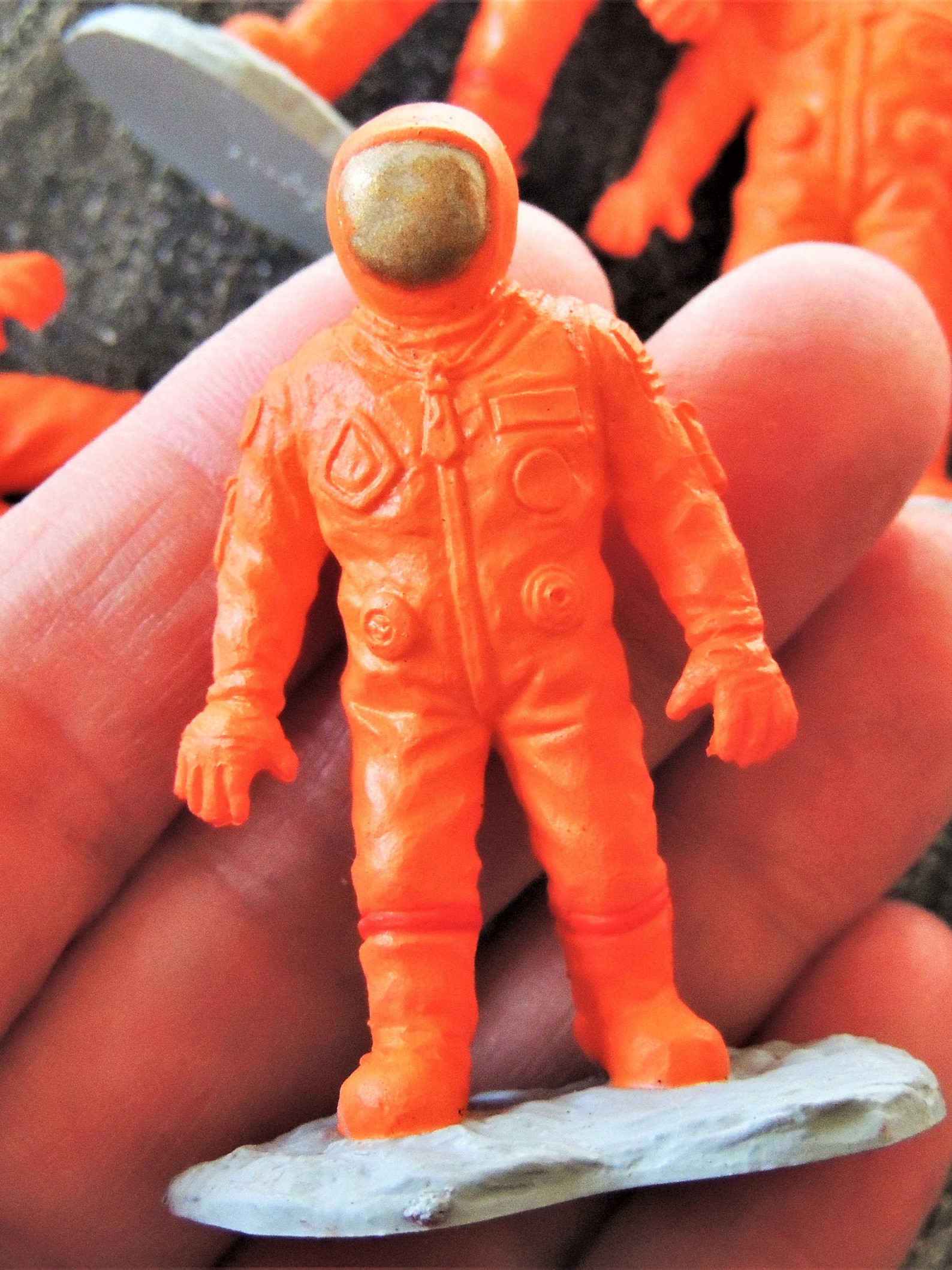 MINIATURE ASTRONAUT in Orange Suit Space Figures Figurines - Etsy
