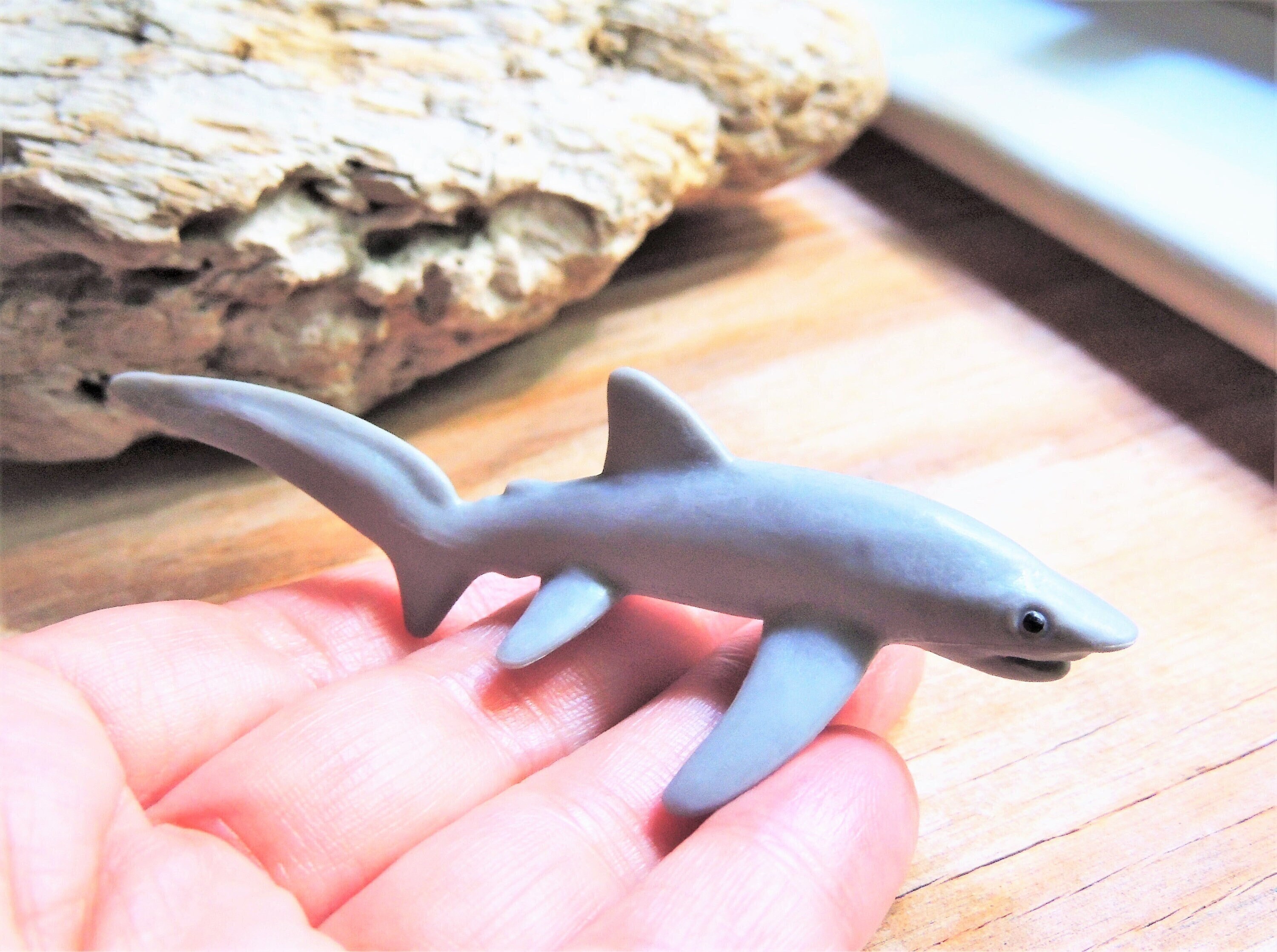 SHARK MINIATURE Thresher Sharks Animal Figurines Figures | Etsy