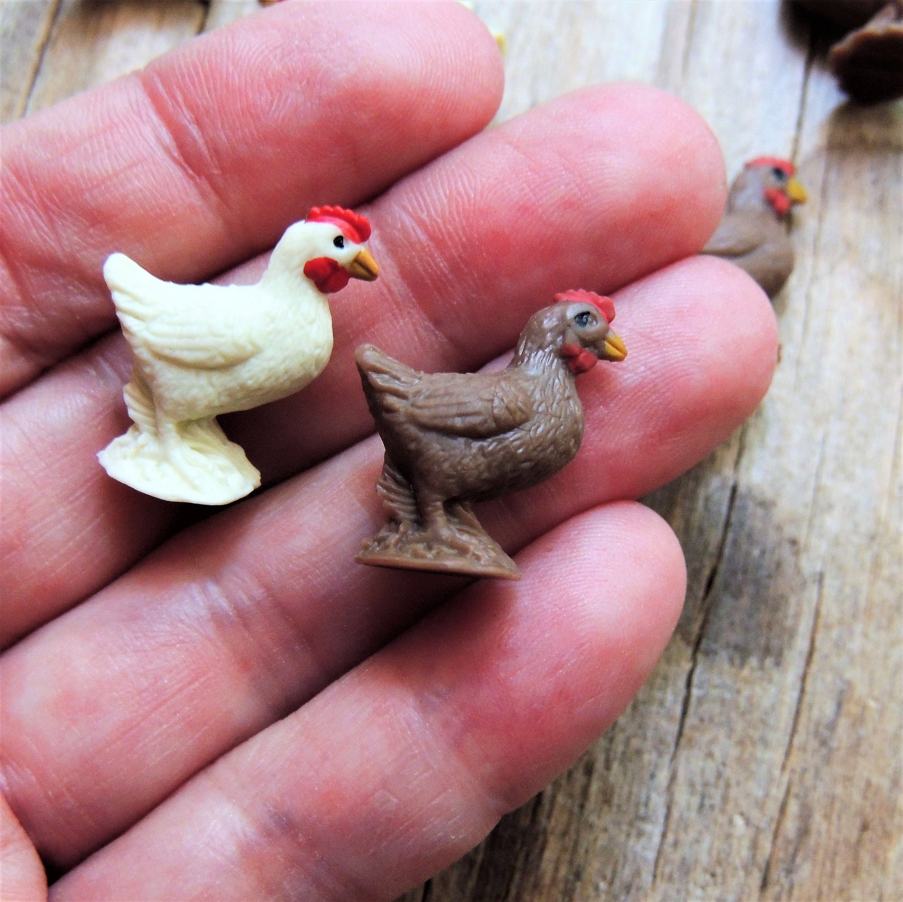 MINIATURE Chicken Hen Mini Farm Animals Figure for Fairy | Etsy