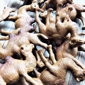 MINIATURE CAMEL Plastic Animal Figures Figurines for Fairy Garden Doll ...