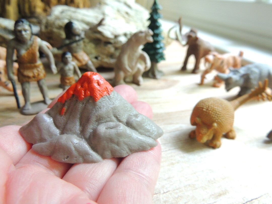 MINIATURE VOLCANO Prehistoric Life Figure Figurine Terrarium - Etsy