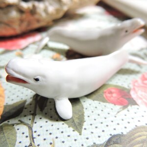 MINIATURE BELUGA WHALE Figurine Animals Figures Fairy Garden Dollhouse ...