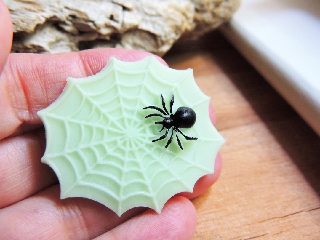 MINIATURE: Glow in the Dark Spider Web Figurine Mini Figures Dollhouse ...