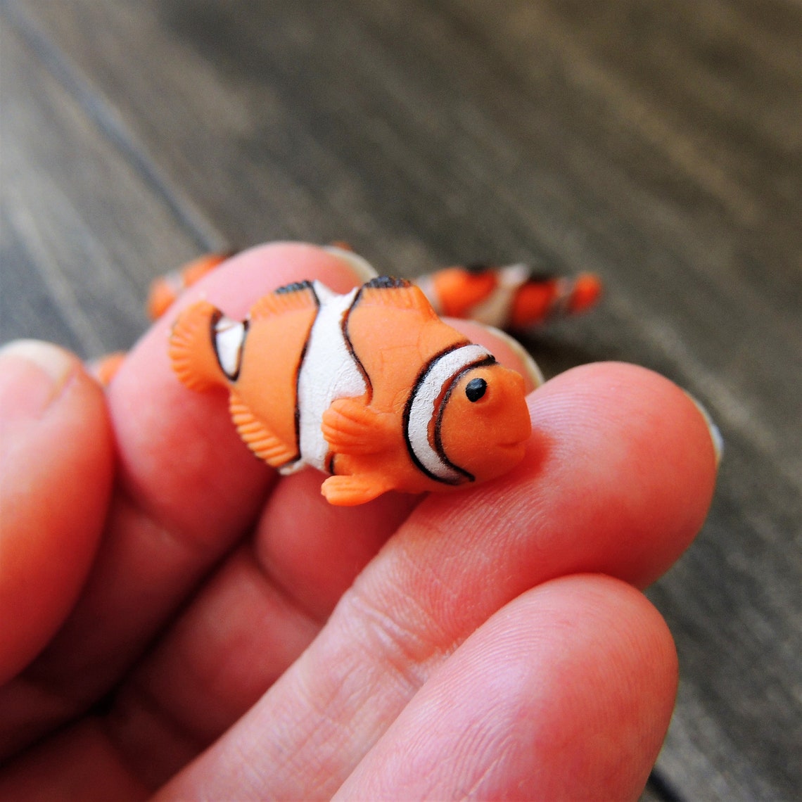 MINIATURE CLOWNFISH Tiny Sea Animals Figurines Figures for | Etsy
