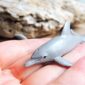MINIATURE Animals Figures Figurine Bottlenose DOLPHIN Dollhouse Fairy ...
