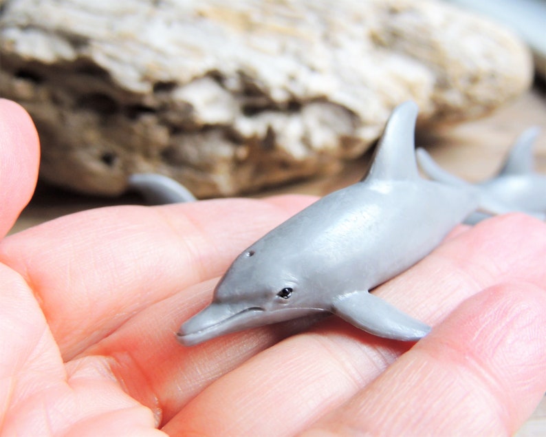 MINIATURE Animals Figures Figurine Bottlenose DOLPHIN - Etsy