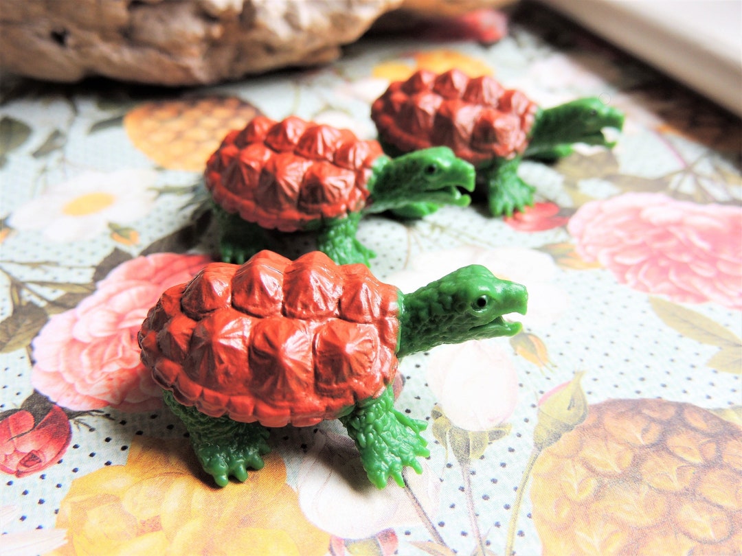 MINIATURE SAWBACK TURTLE Figure Figurines Dollhouse Diorama Terrarium ...
