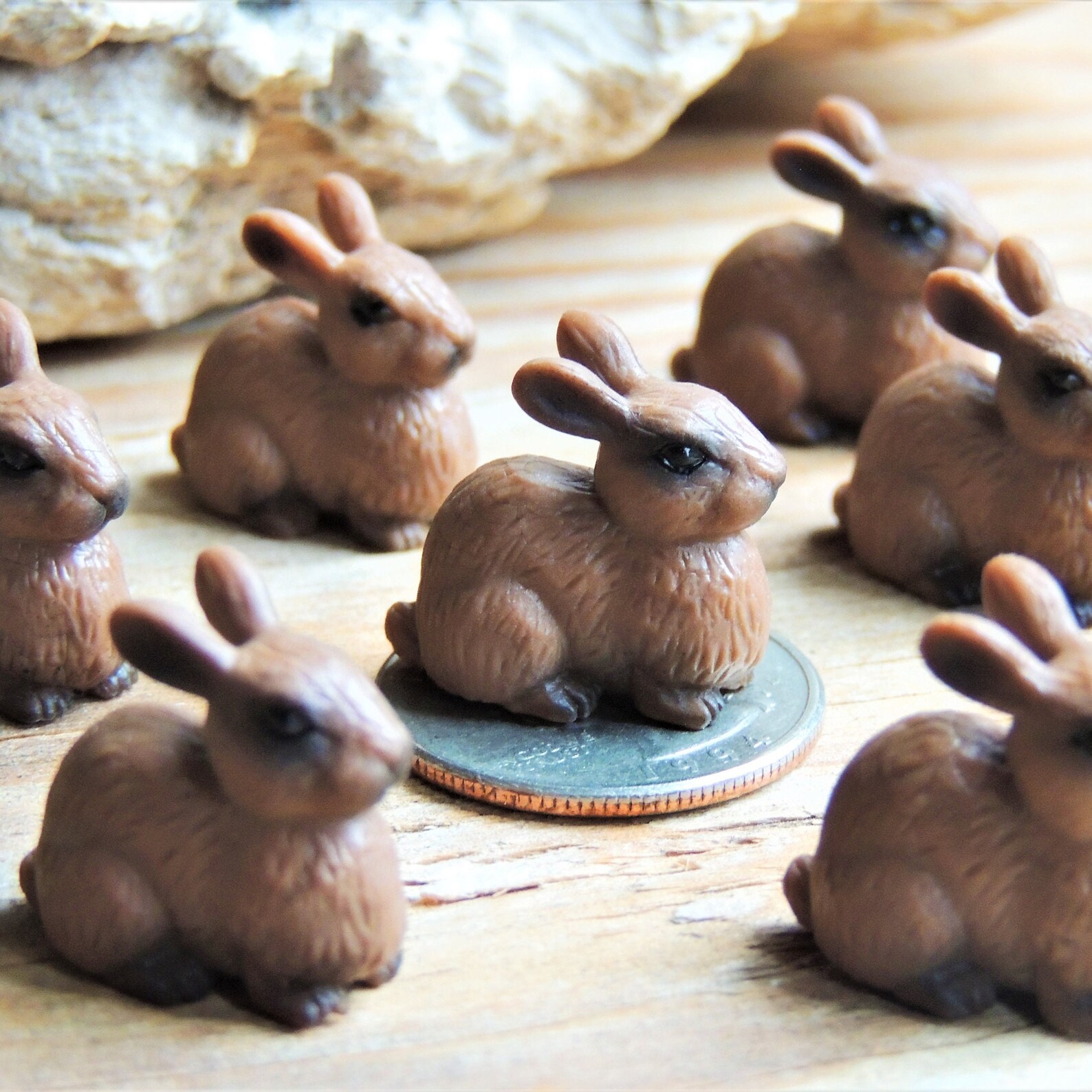 RABBIT MINIATURES Animal Figurines Mini Soft Farm Figures - Etsy