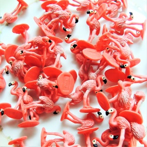 FLAMINGO MINIATURE Tiny Animals Figures Figurines Terrarium Supply Bird ...
