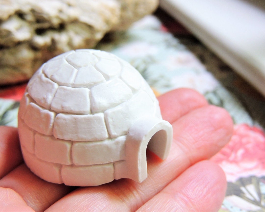 IGLOO MINIATURE FIGURINE Building Figures Fairy Garden Dollhouse ...