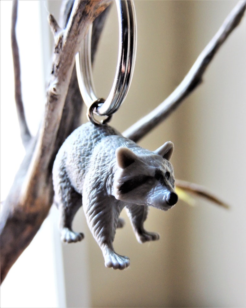 KEYCHAIN Key Chain RACCOON Key Ring Key Fob Animal Cute Fun | Etsy