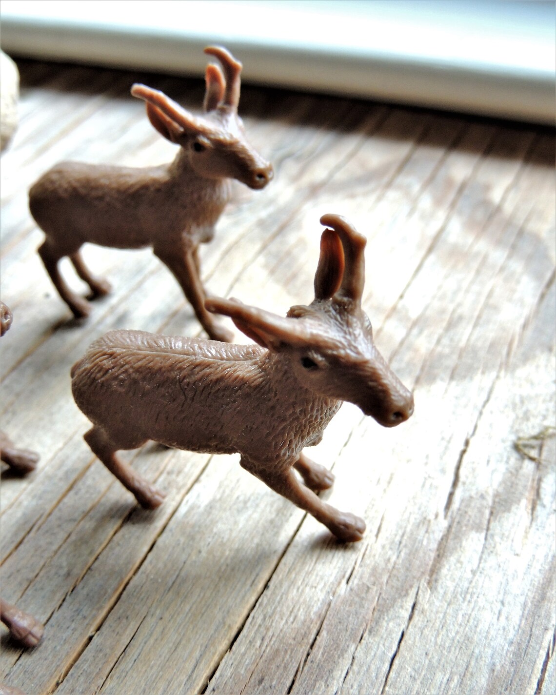 MINIATURE PRONGHORN BUCK Plastic Animals Figures Figurines Dollhouse ...