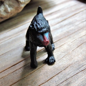 MINIATURE ANIMALS MANDRILL Monkey Plastic Animal Figure Figurines ...