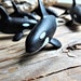 MINIATURE KILLER WHALE Orca Animal Figures Figurines Dollhouse Fairy ...
