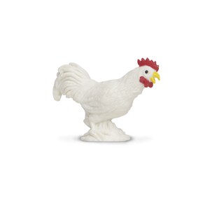 Tiny ROOSTER MINIATURE Farm Animals Figures Figurine Fairy Garden ...