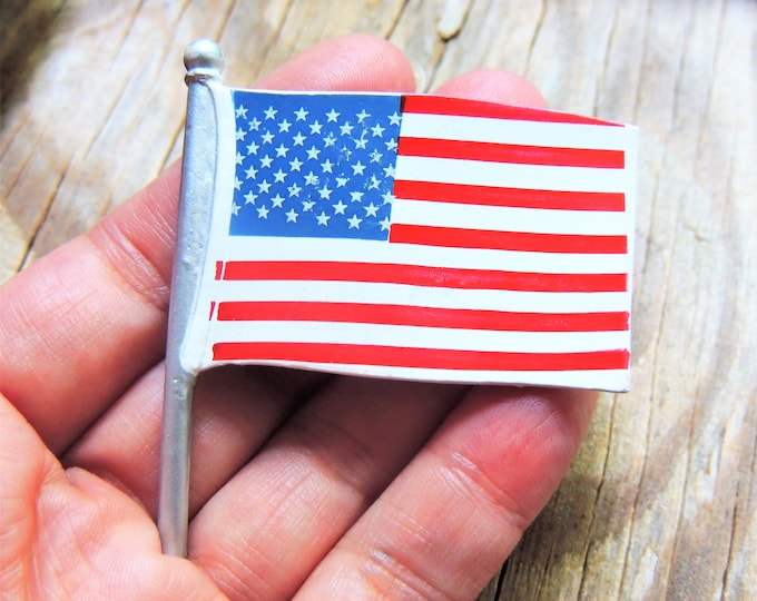 MINIATURE the FLAG of the United States Figures Figurine Diorama ...