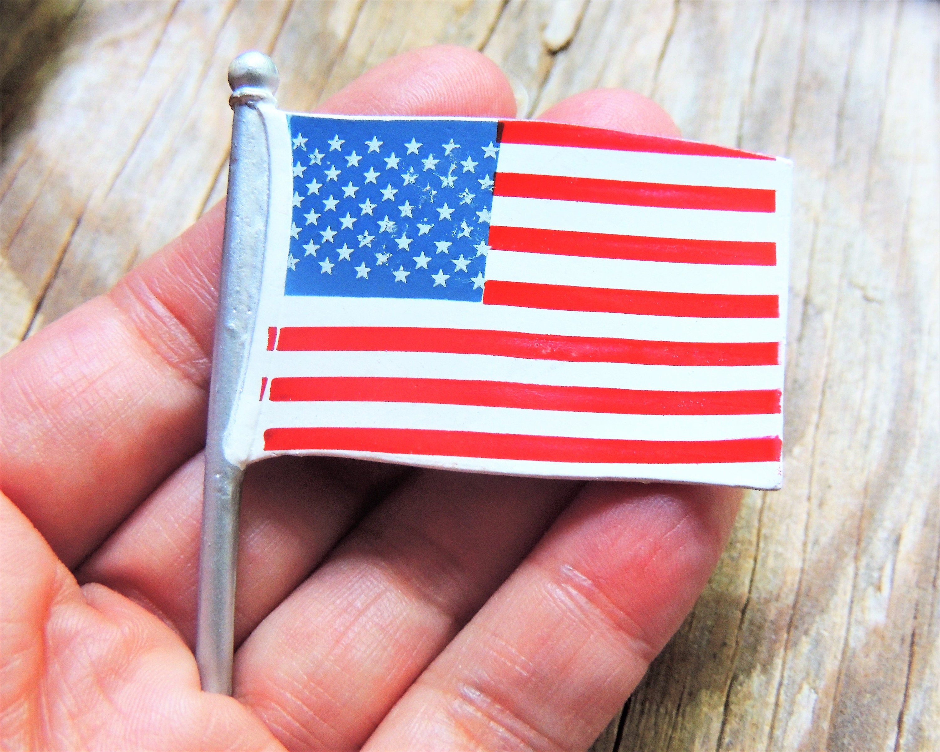 MINIATURE the FLAG of the United States Figures Figurine Diorama ...