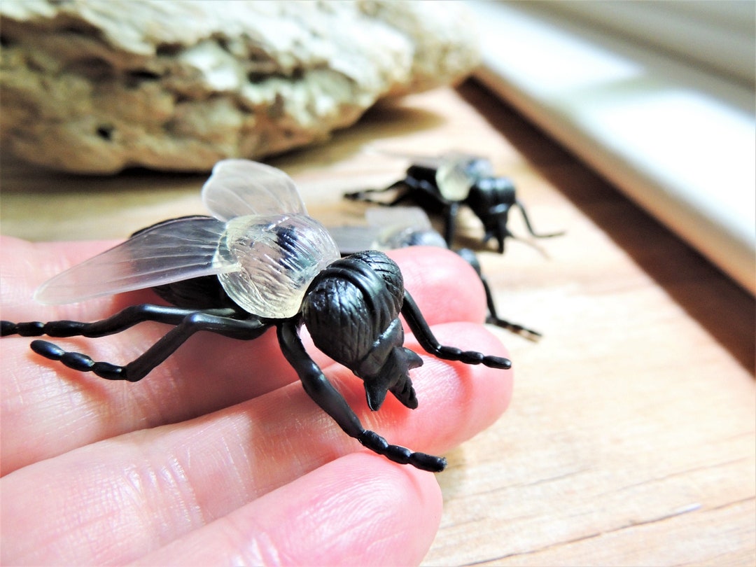 MINIATURE HOUSEFLY Insect Animal Figure Figurine Dollhouse Fairy Garden ...