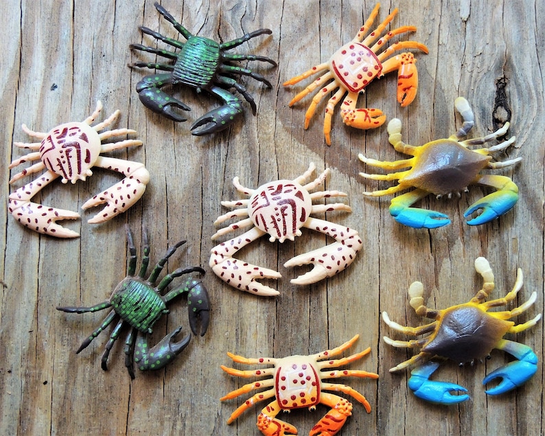 MINIATURE CRAB Plastic Animal Figure Figurines Dollhouse | Etsy