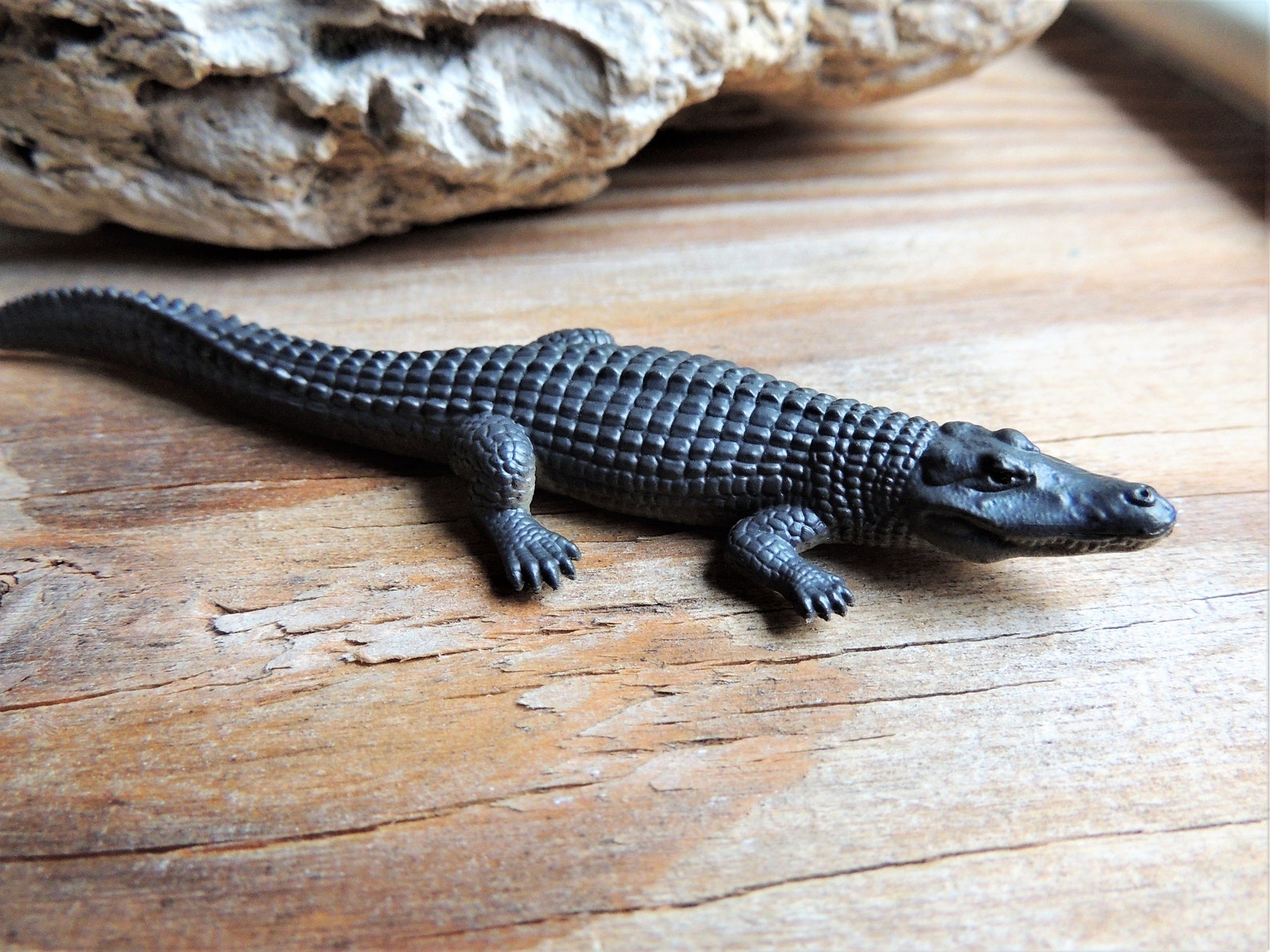 MINIATURE BLACK CAIMAN Animals Figures Figurines Crocodile - Etsy
