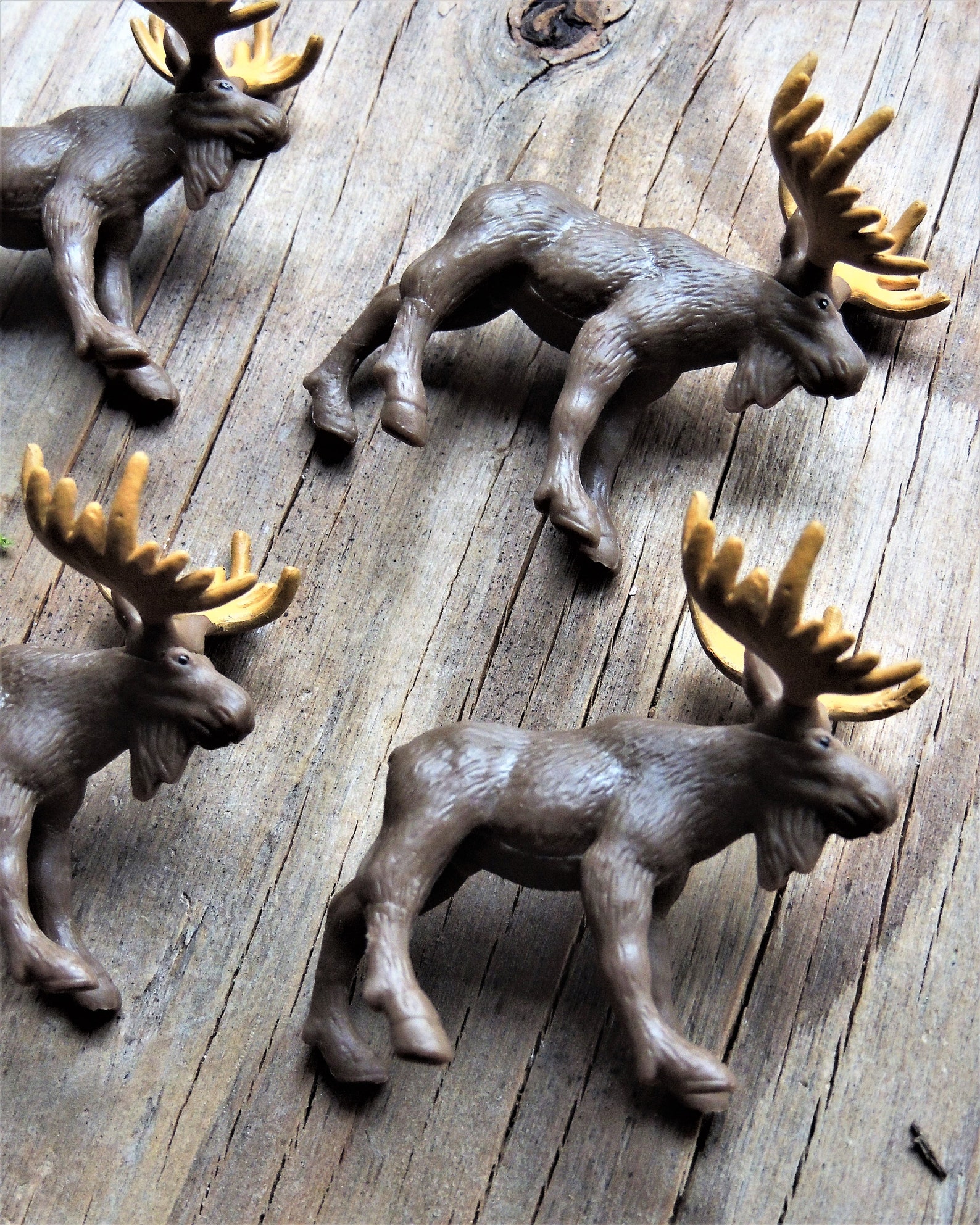 MINIATURES MOOSE Animal Figures Figurines Dollhouse Fairy | Etsy