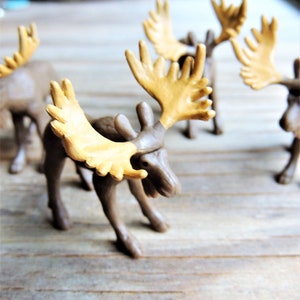 MINIATURES MOOSE Animal Figures Figurines Dollhouse Fairy Garden ...