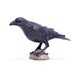 Large MINIATURE RAVEN Bird Crow Animals Figure Figurine Dollhouse Fairy ...