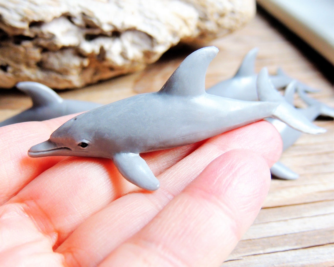 MINIATURE Animals Figures Figurine Bottlenose DOLPHIN - Etsy