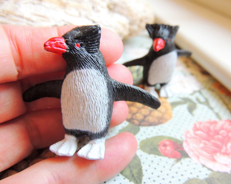 MINIATURE ROCKHOPPER PENGUIN Animal Figurine Mini Figures - Etsy