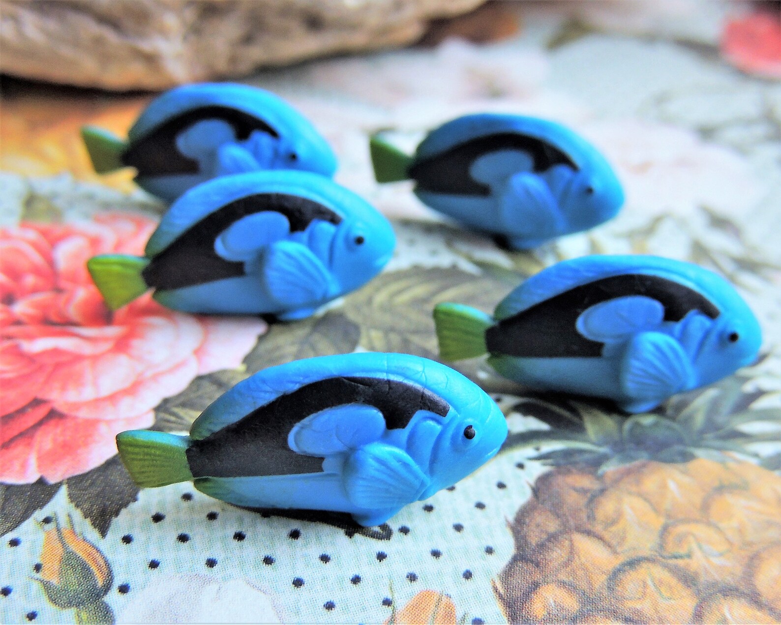 MINIATURE BLUE TANG Fish Animals Figure Figurines Fairy Garden - Etsy