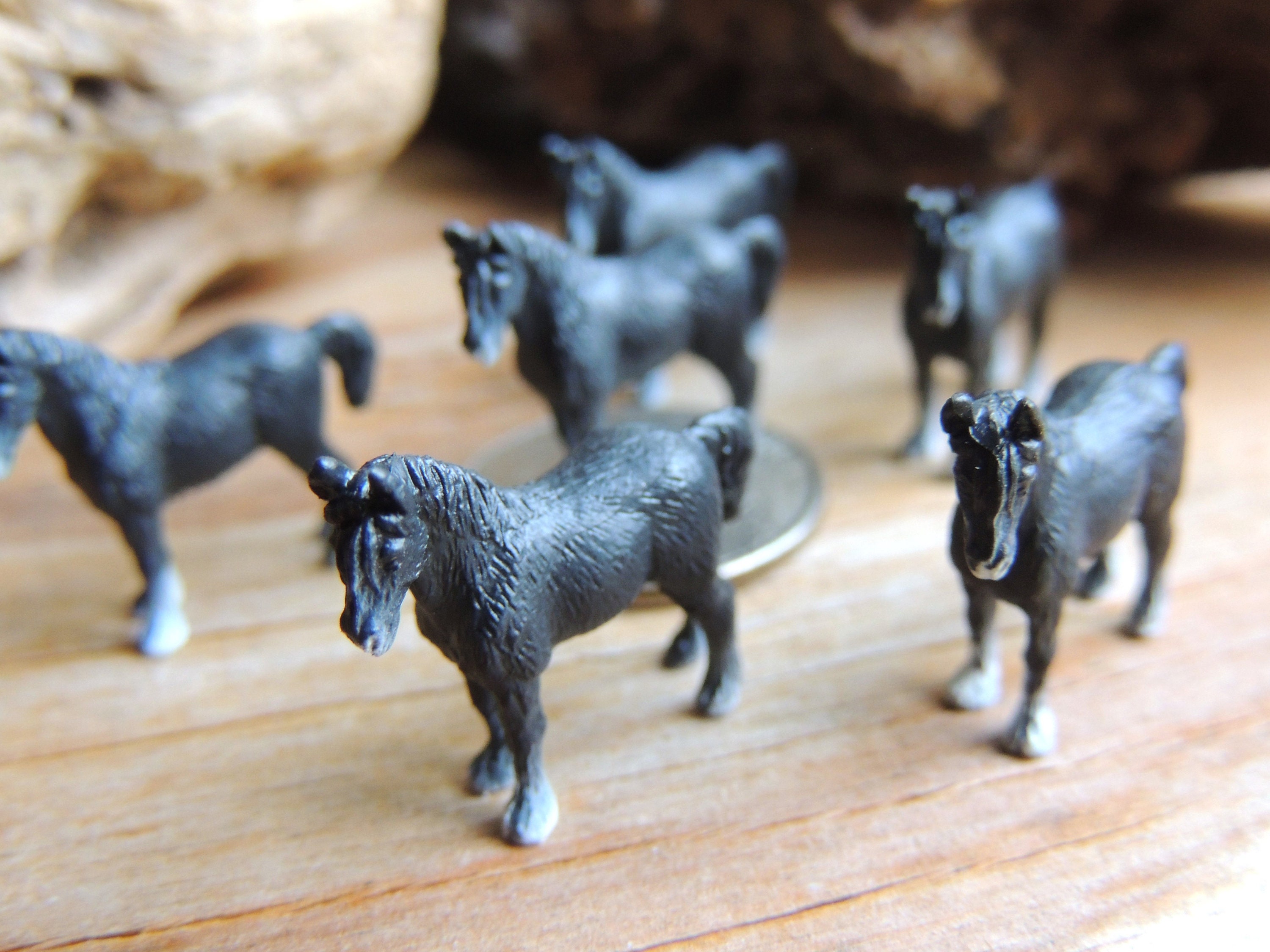 MINIATURE HORSE Miniatures Animal Figurine Micro Mini Fairy Garden ...