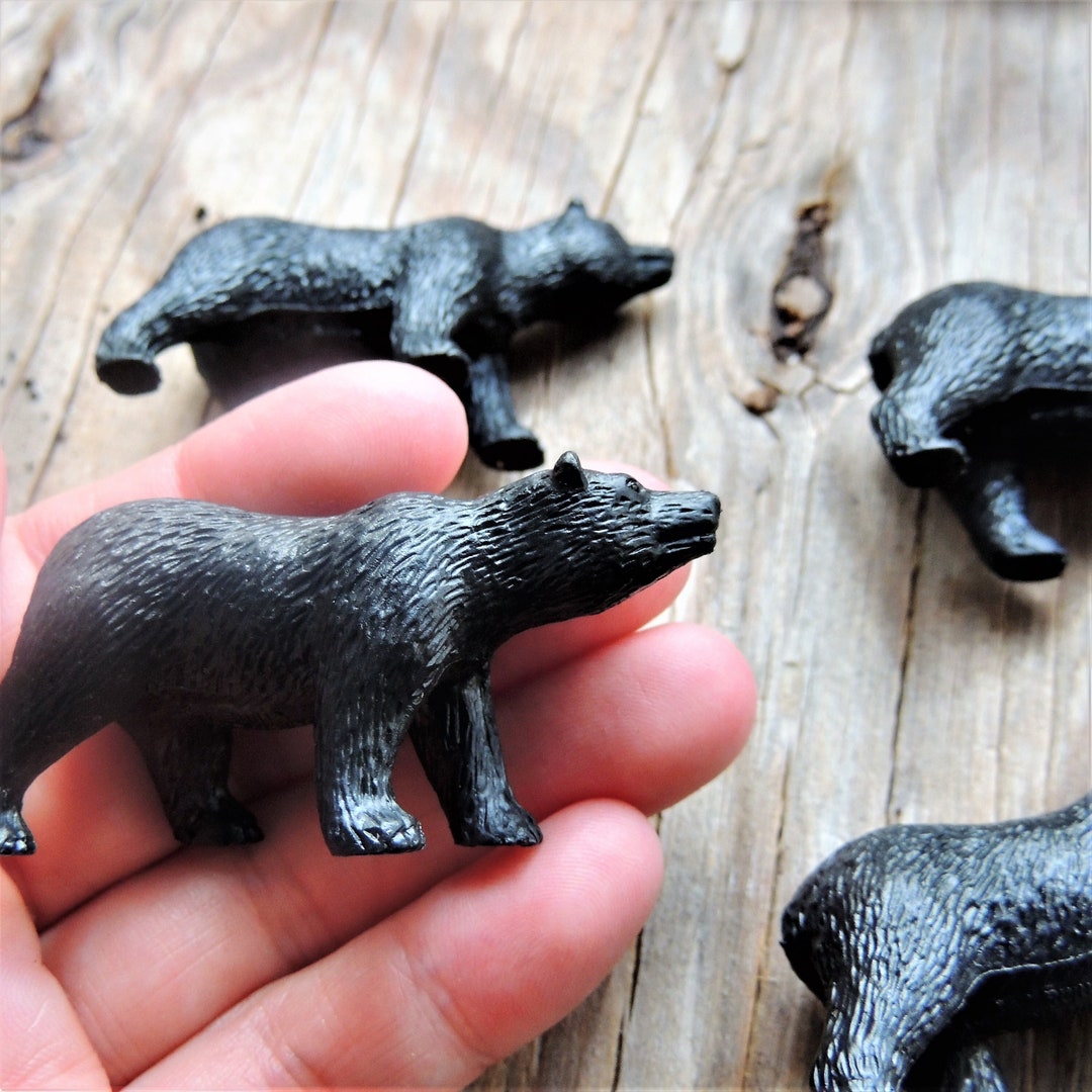 Miniature Black Bear Figure: Plastic Fairy Garden Diorama Terrarium ...