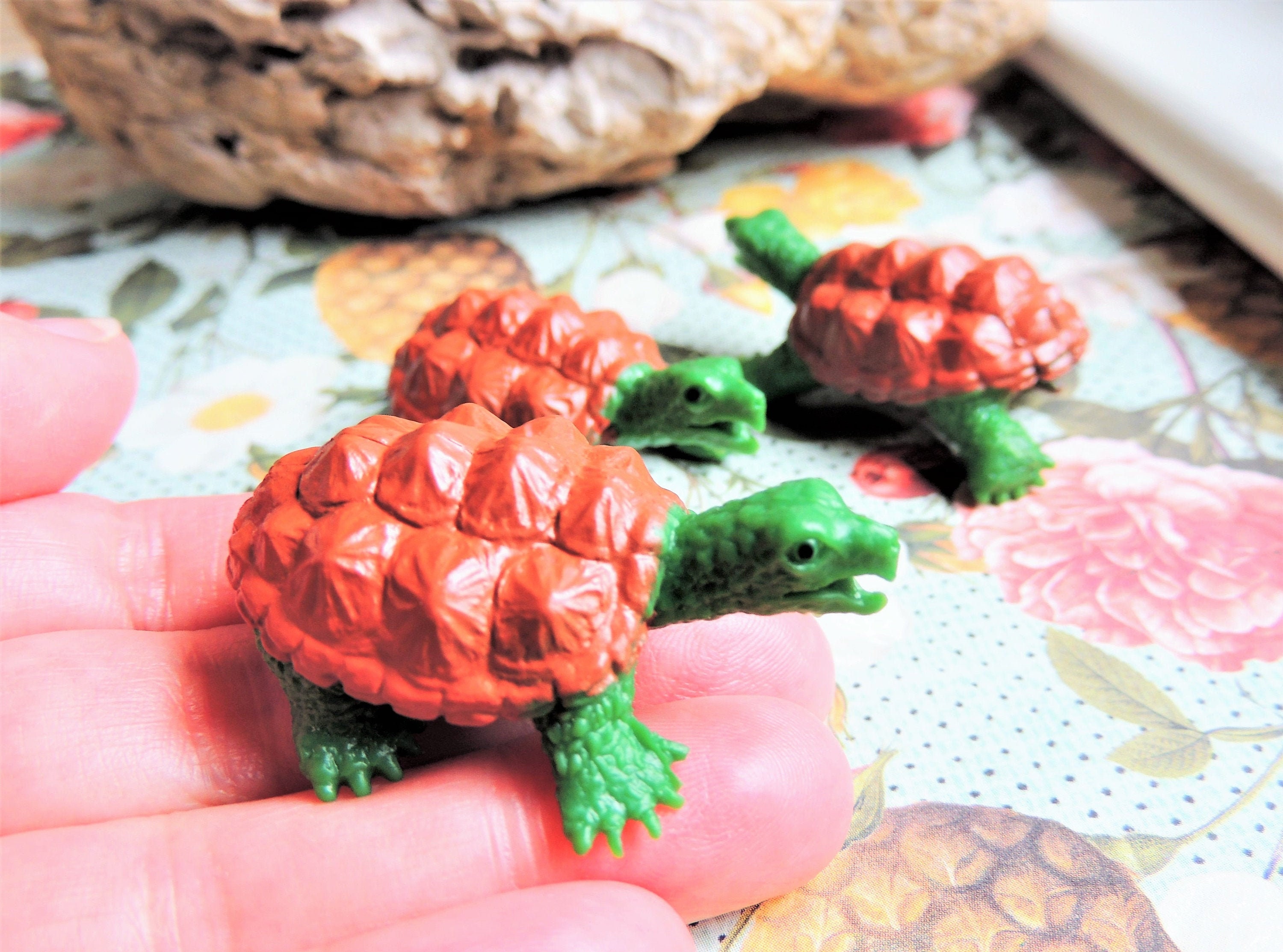 Turtle pull toy dollhouse miniature Dolls & Miniatures Miniatures Art ...